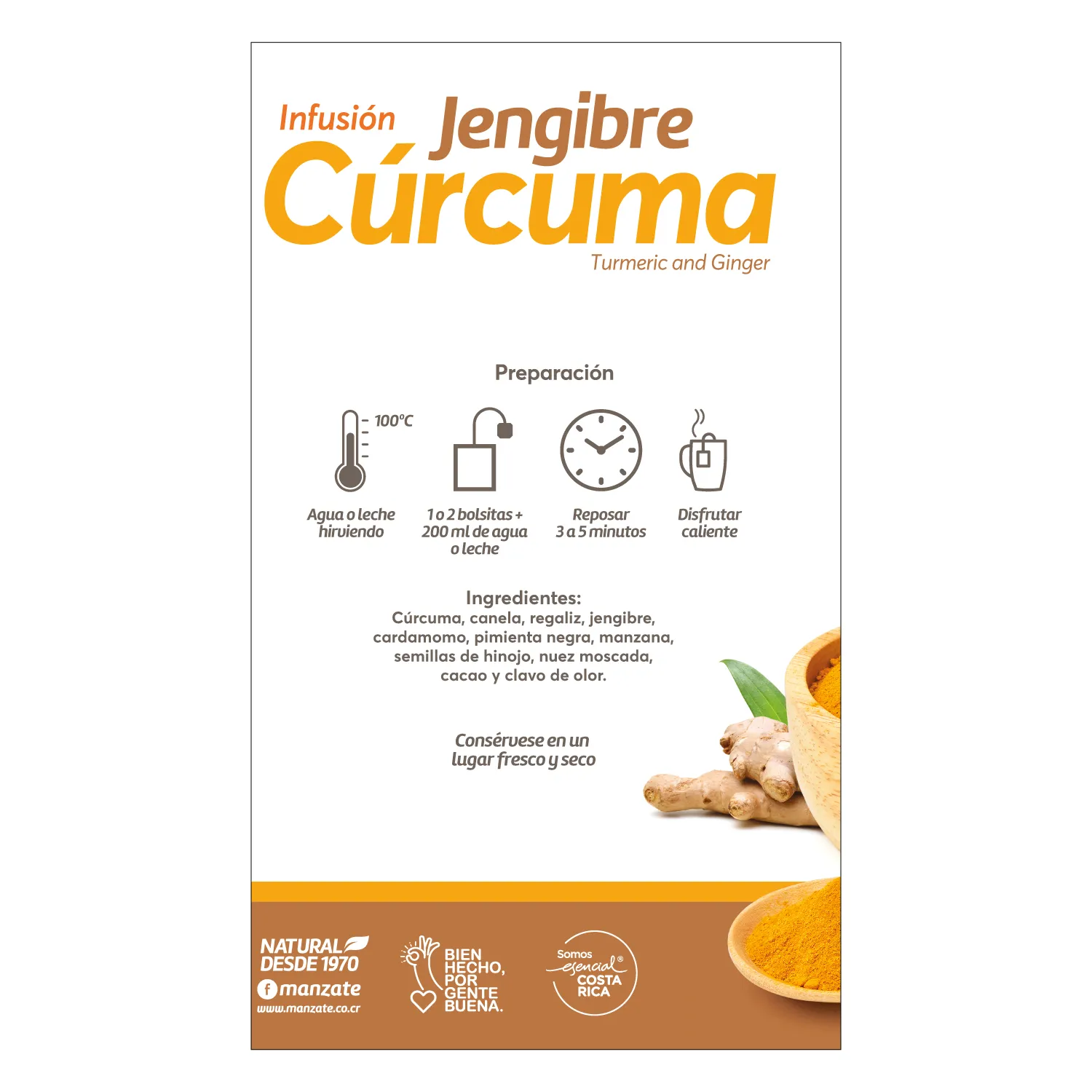 Te Curcuma Jengibre Manza-te Caja 26 G | Auto Mercado