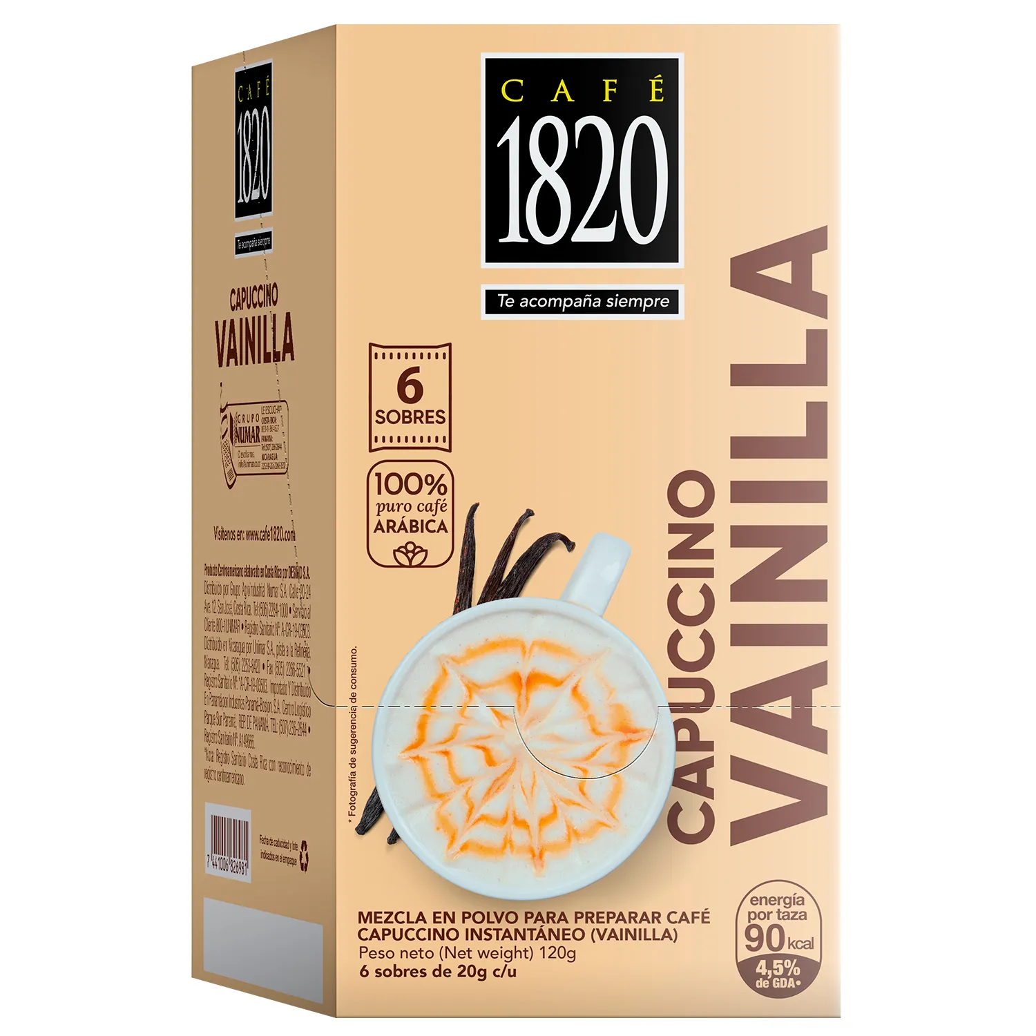 Cafe Instantaneo Vainilla 1820 Caja 120 G | Auto Mercado