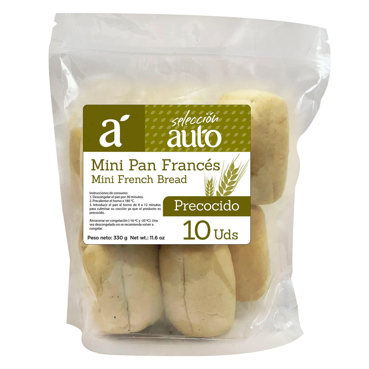 Pan Barra Mini Frances Seleccion Auto Paquete 360 G | Auto Mercado