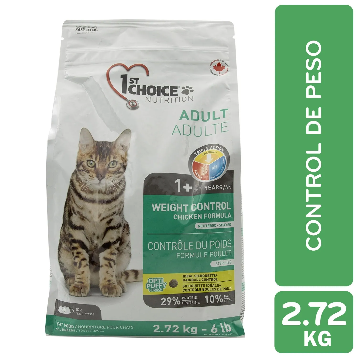 Alimento Gato Seco Adulto Pollo Control Peso First Choice | Zoomies