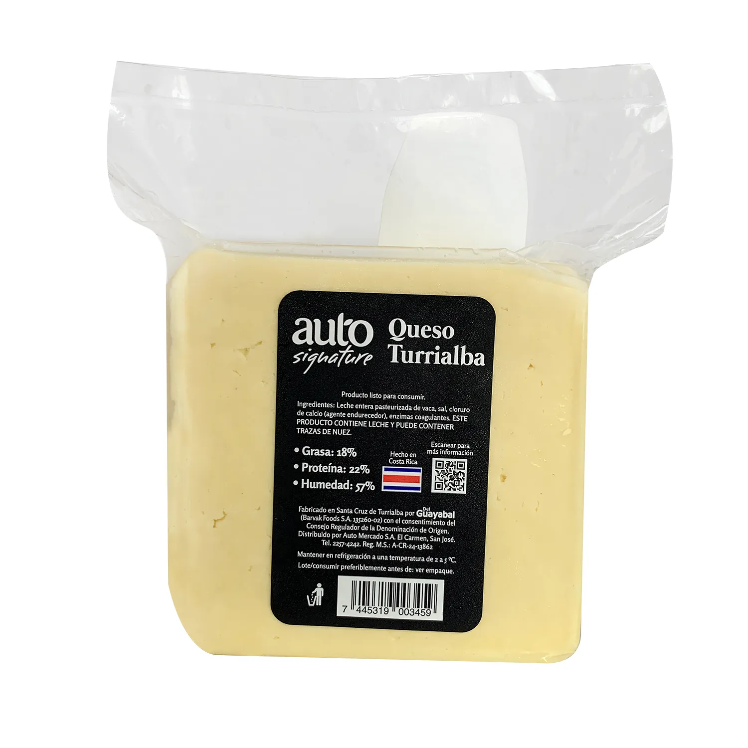 Queso Turrialba Auto Signature Paquete 500 G | Auto Mercado