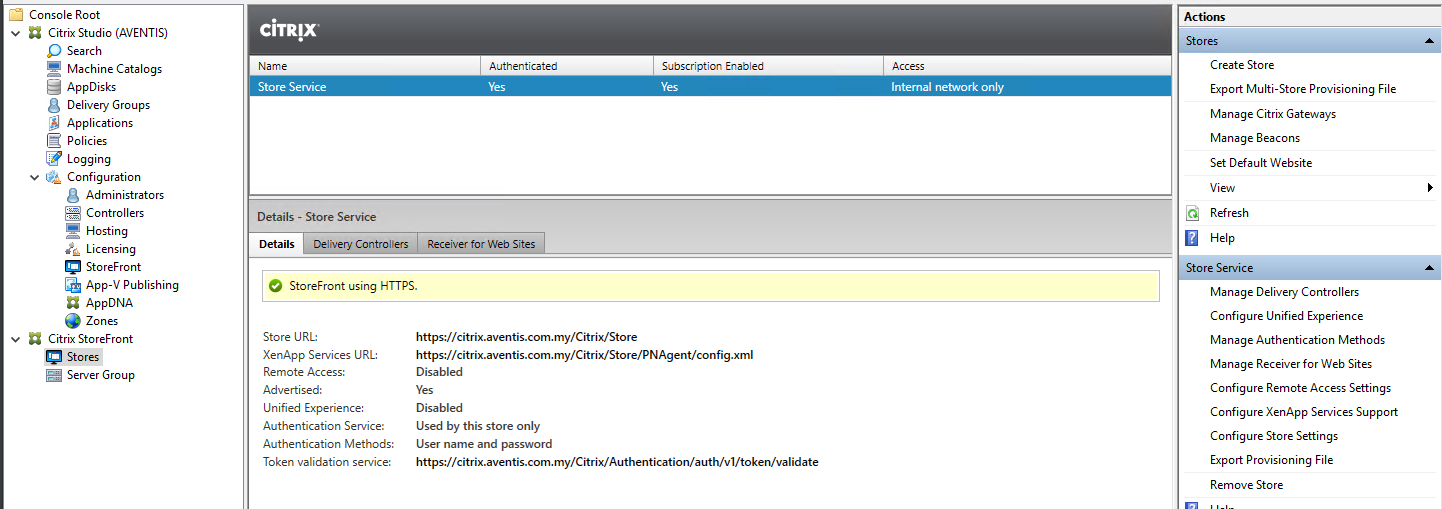 Change Citrix StoreFront URL From HTTP to HTTPS - AventisTech Change Citrix StoreFront URL From HTTP to HTTPS - AventisTech