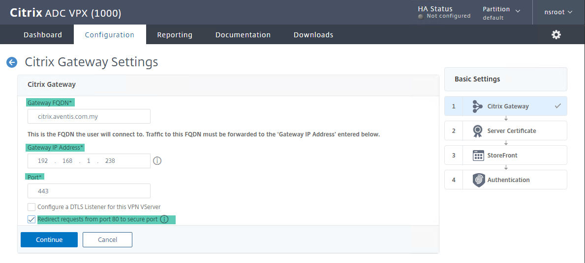 Integrate NetScaler VPX with StoreFront - AventisTech
