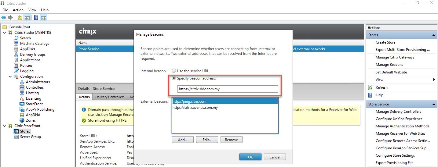 Integrate NetScaler VPX with StoreFront - AventisTech