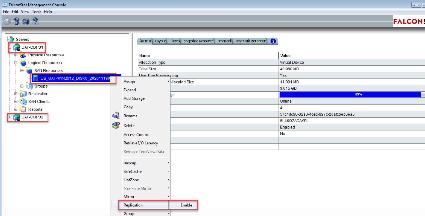 Replication between FalconStor CDPVA - AventisTech
