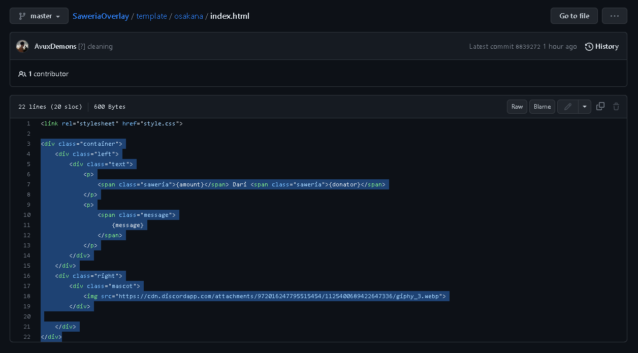 GitHub - AvuxDemons/SaweriaOverlay