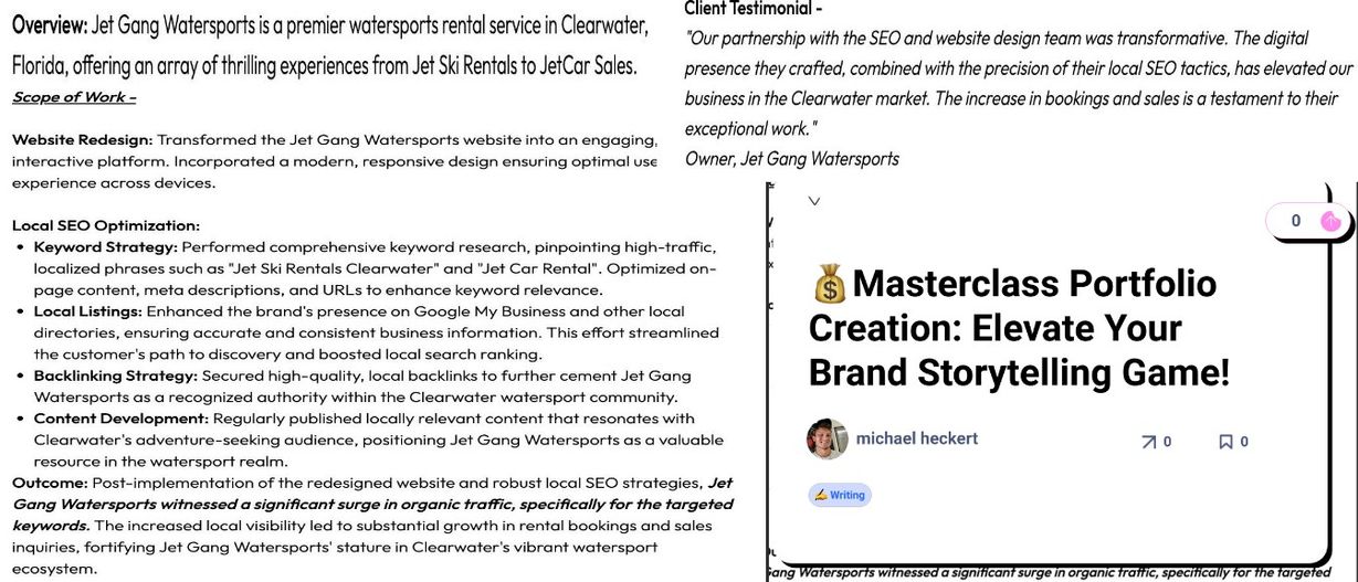 💰Masterclass Portfolio Creation: Instantly Create A Portfolio of Previous