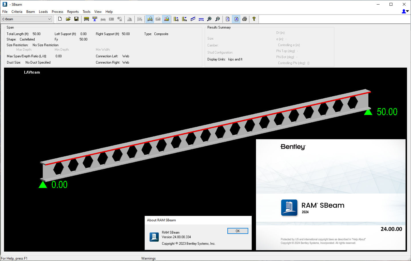 Download Bentley RAM SBeam 24.00.00.334 x64 full license