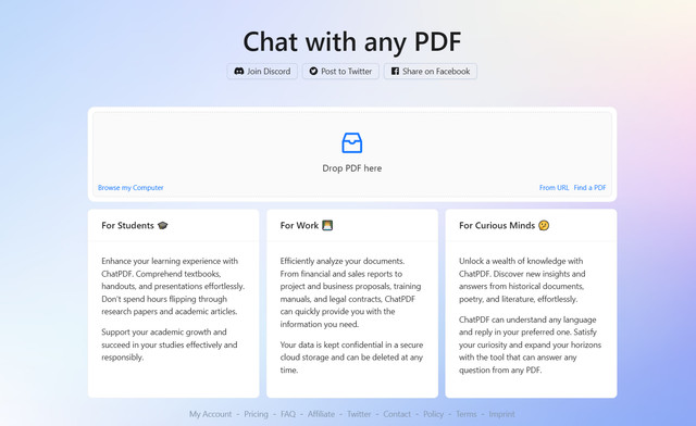 ChatPDF - Summarize PDFs using AI ChatPDF - Summarize PDFs using AI