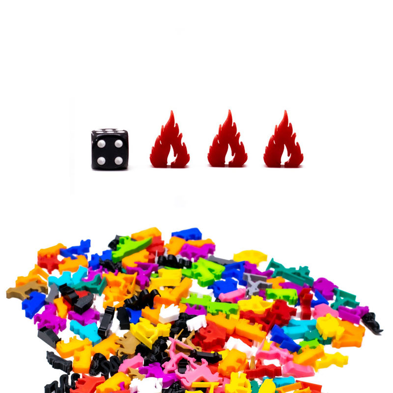 Fire Meeple Token - BoardGameSet