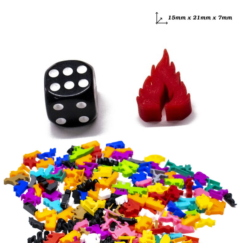 Fire Meeple Token - BoardGameSet