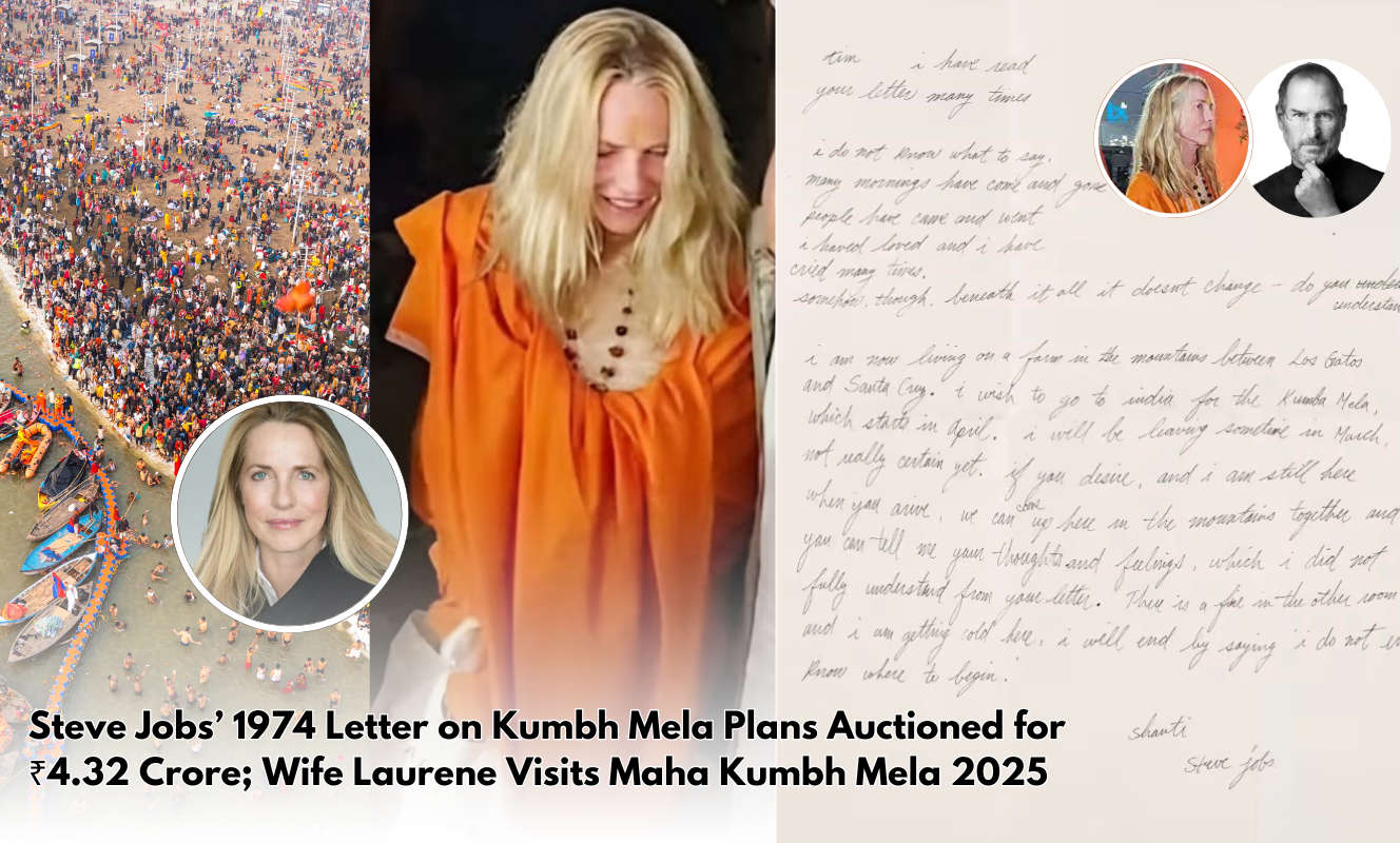 Steve Jobs’ 1974 Letter On Kumbh Mela Plans Auctioned For ₹4.32 Crore; Wife Laurene Visits Maha ...