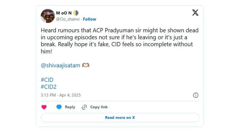 ACP Pradyuman Death In CID Shocks Fans