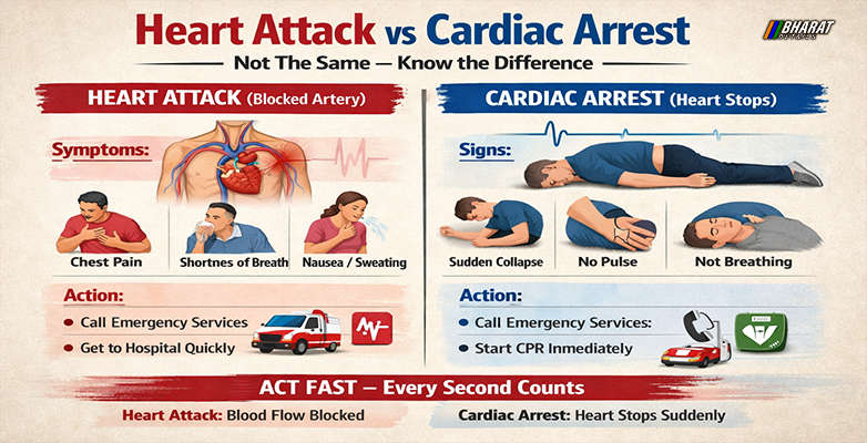 Heart Attack Vs Cardiac Arrest: Key Differences, Warning Signs And What ...