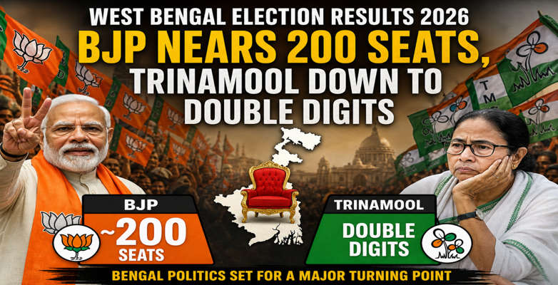 West Bengal Election Results 2026: BJP Nears 200 Seats, Trinamool Faces ...