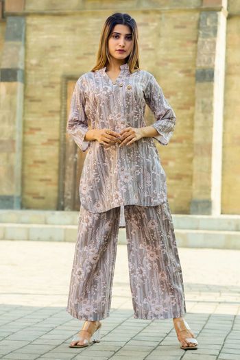 Georgette Stitched Co-Ord Set WW054116431 Georgette Stitched Co-Ord Set WW054116431