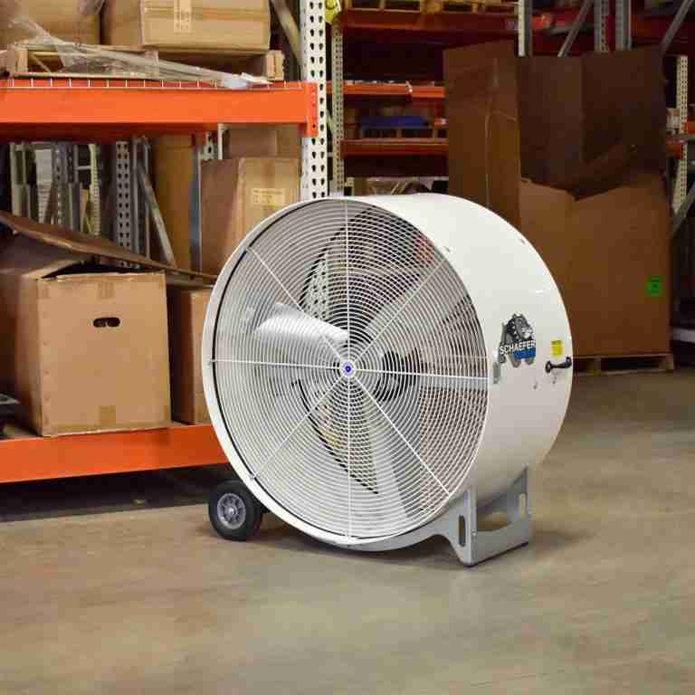 Schaefer Fab 42" High Capacity Belt Driven Drum Fan - Big Fogg