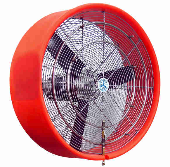 Wall-Mounted Outdoor & Indoor 18,” 24” and 30” Misting Fans