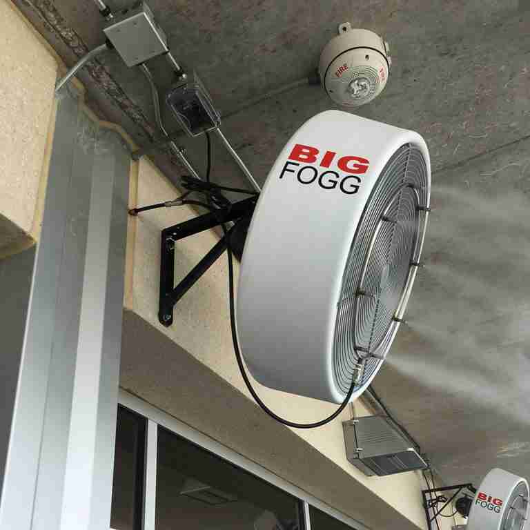 Wall-Mounted Outdoor & Indoor 18,” 24” and 30” Misting Fans