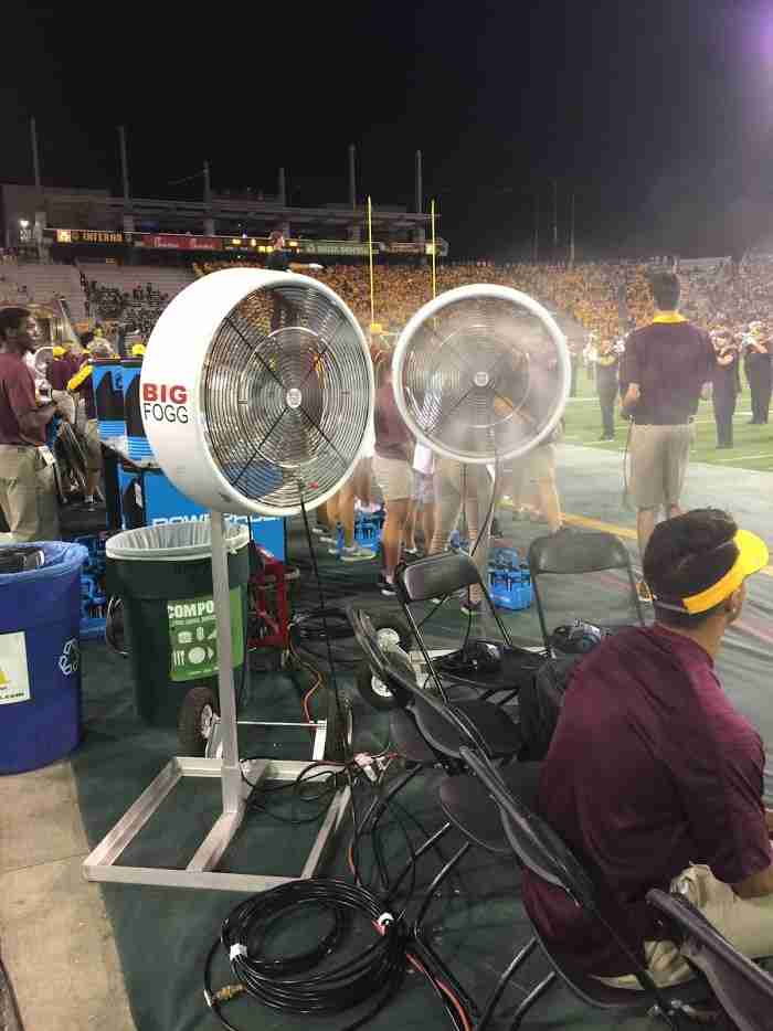 Work Zone - 24" Oscillating Sideline Dual Misting Fan - Big Fogg