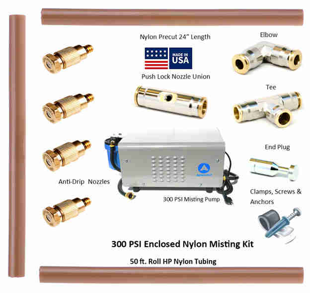 Mid-Pressure Nylon Misting System (30' - 160' line) - Big Fogg