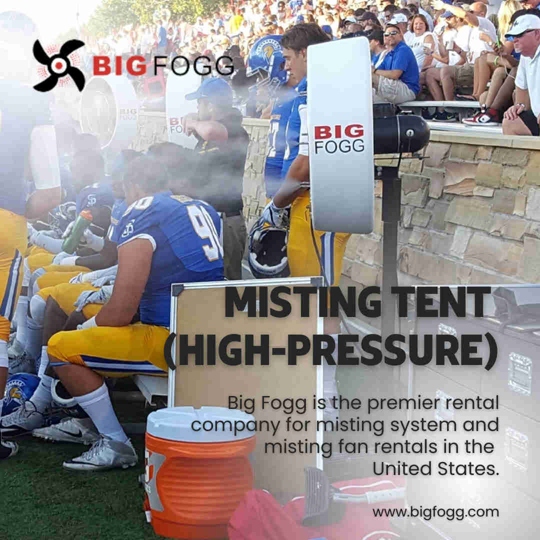 Stay Cool with Big Fogg Misting Fans - Beat the Heat!