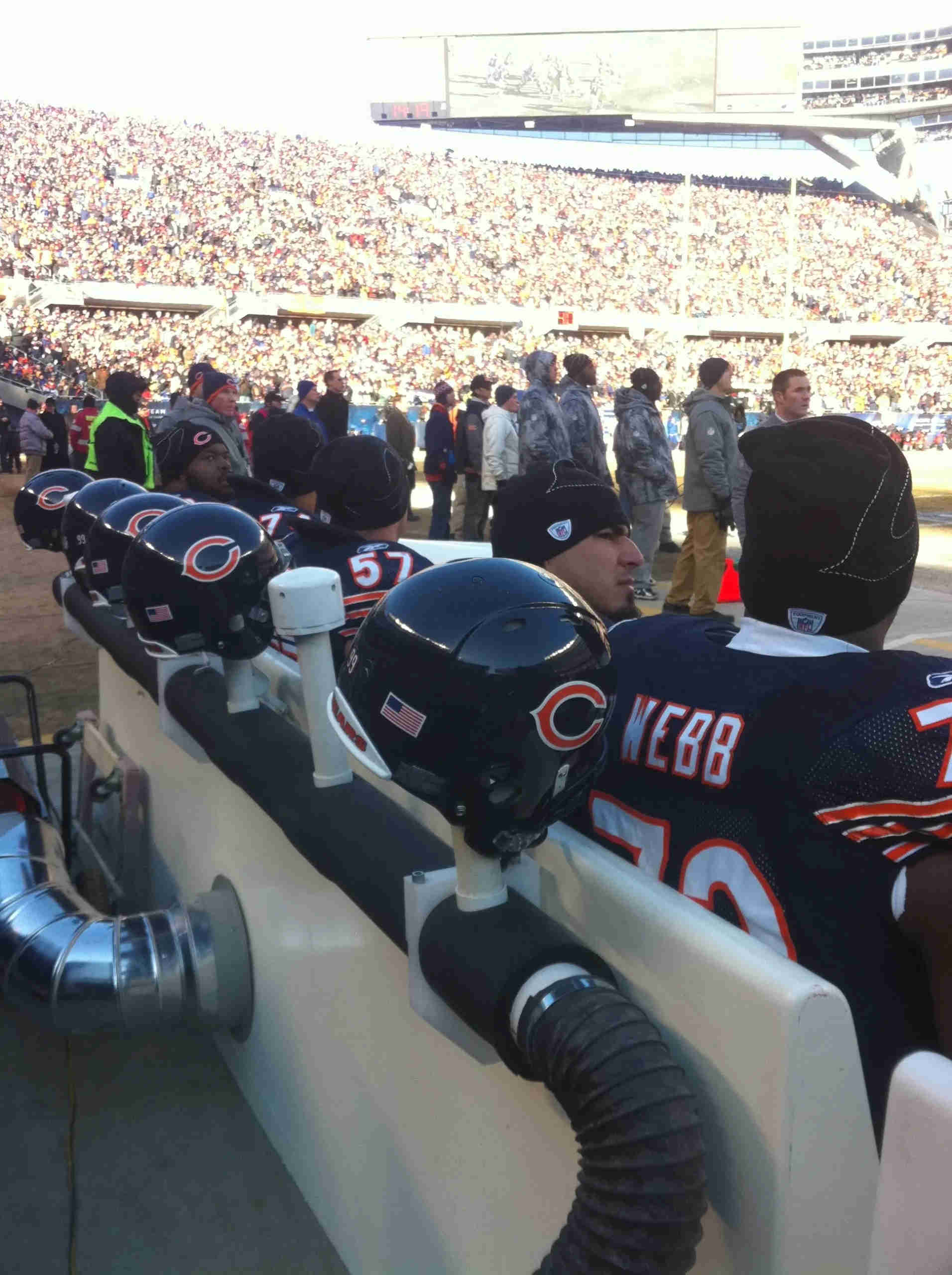 Heating Benches Used by Top Teams to Stay Warm on Sidelines