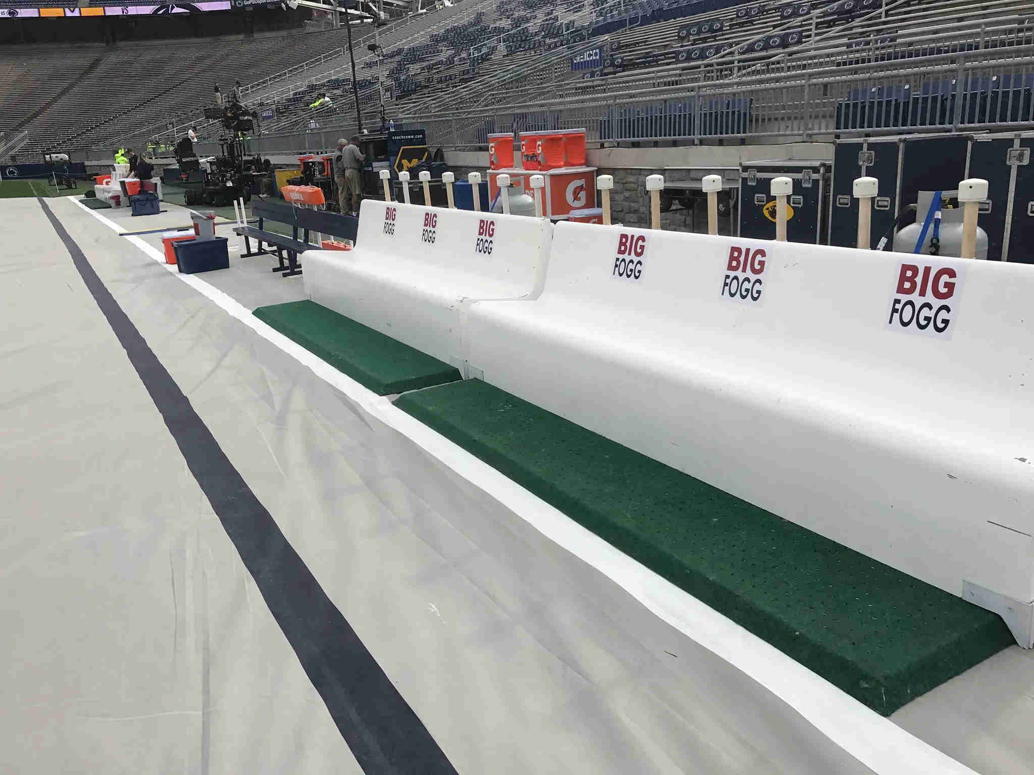 Heating Benches Used by Top Teams to Stay Warm on Sidelines