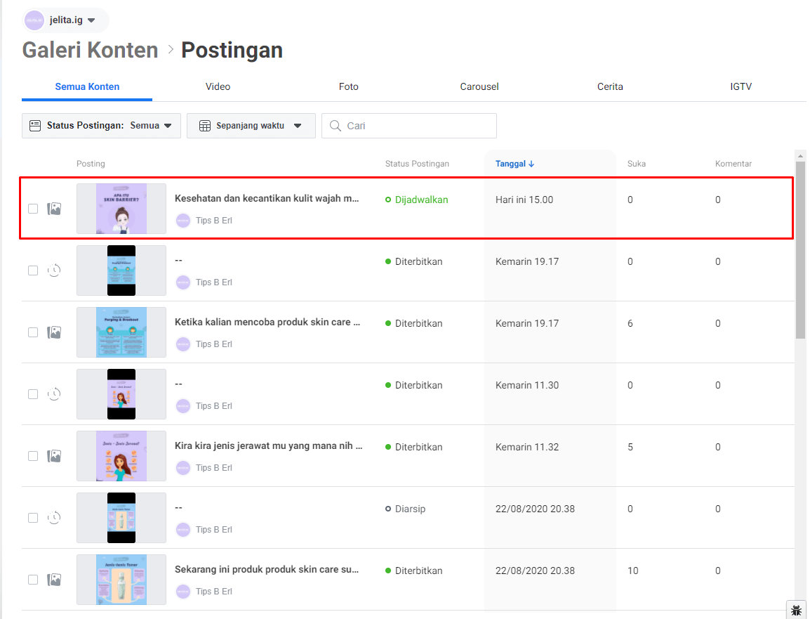 Cara Schedule Post Instagram Menggunakan Creator Studio Facebook ...