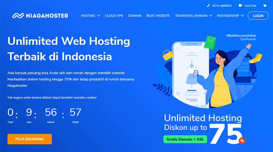 Top 5+ Hosting Terbaik di Indonesia 2022 - Diskon Hingga 75%