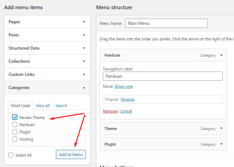 Cara Membuat Menu dan Sub Menu di WordPress - Dosen Online