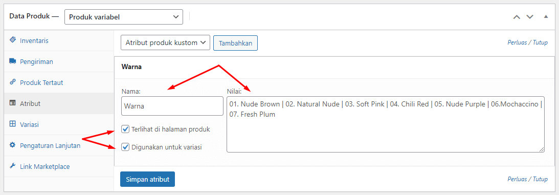 Cara Membuat Variasi Produk di WooCommerce Terbaru 2022
