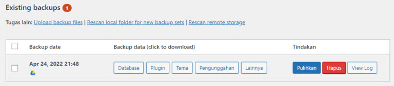 2 Cara Backup WordPress Otomatis dengan UpdraftPlus Gratis