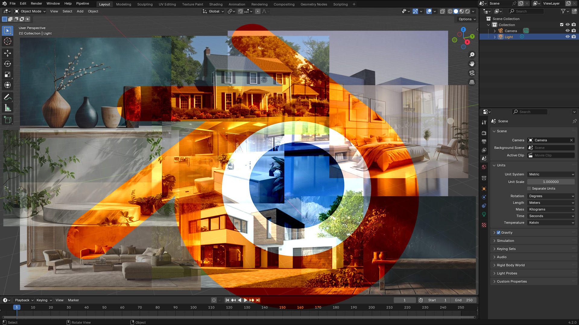Blender - Composition of a rendering with Blender - Biunivoca