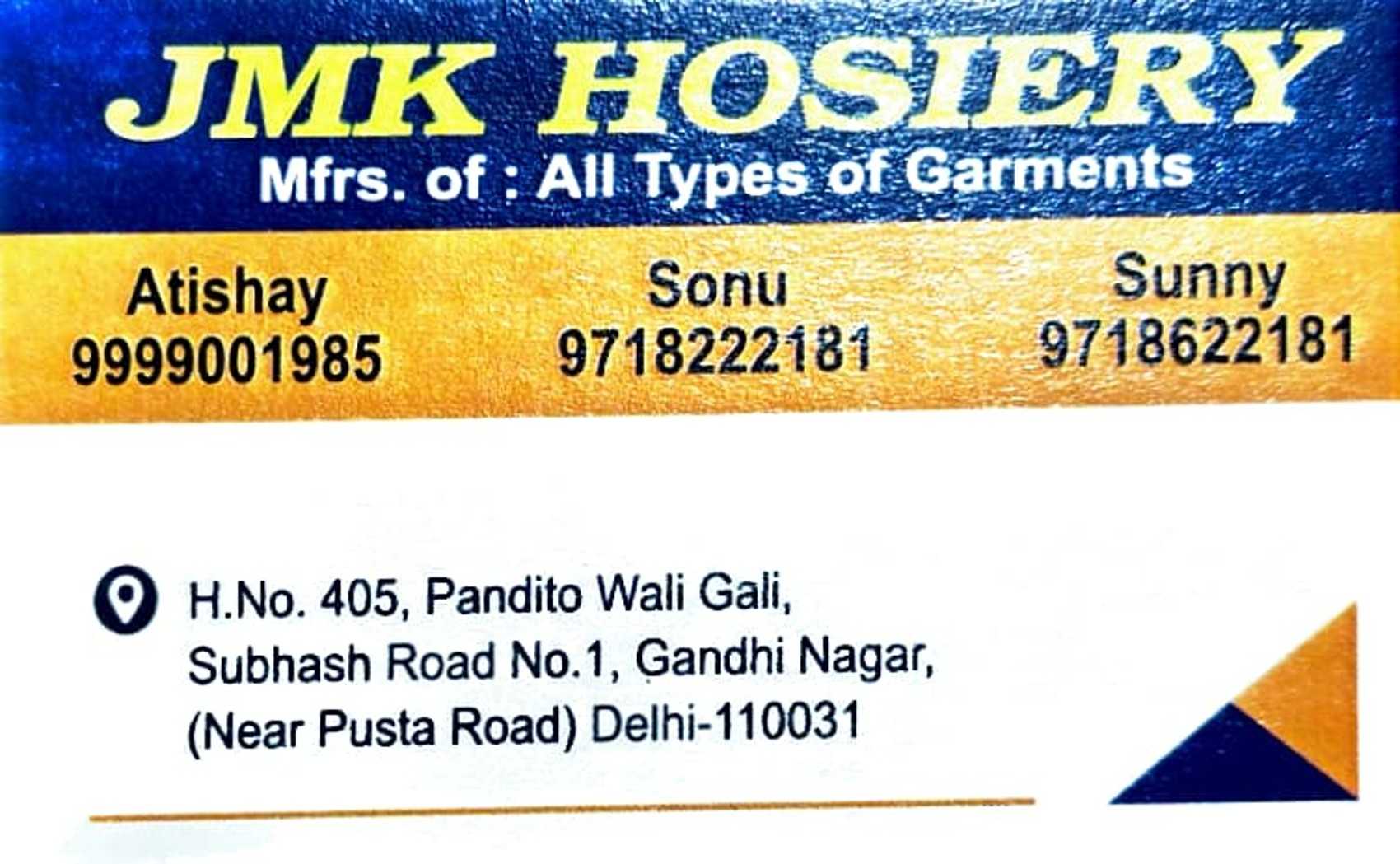 JMK HOSIERY | Wholesale manufacturer in Gandhinagar, Delhi