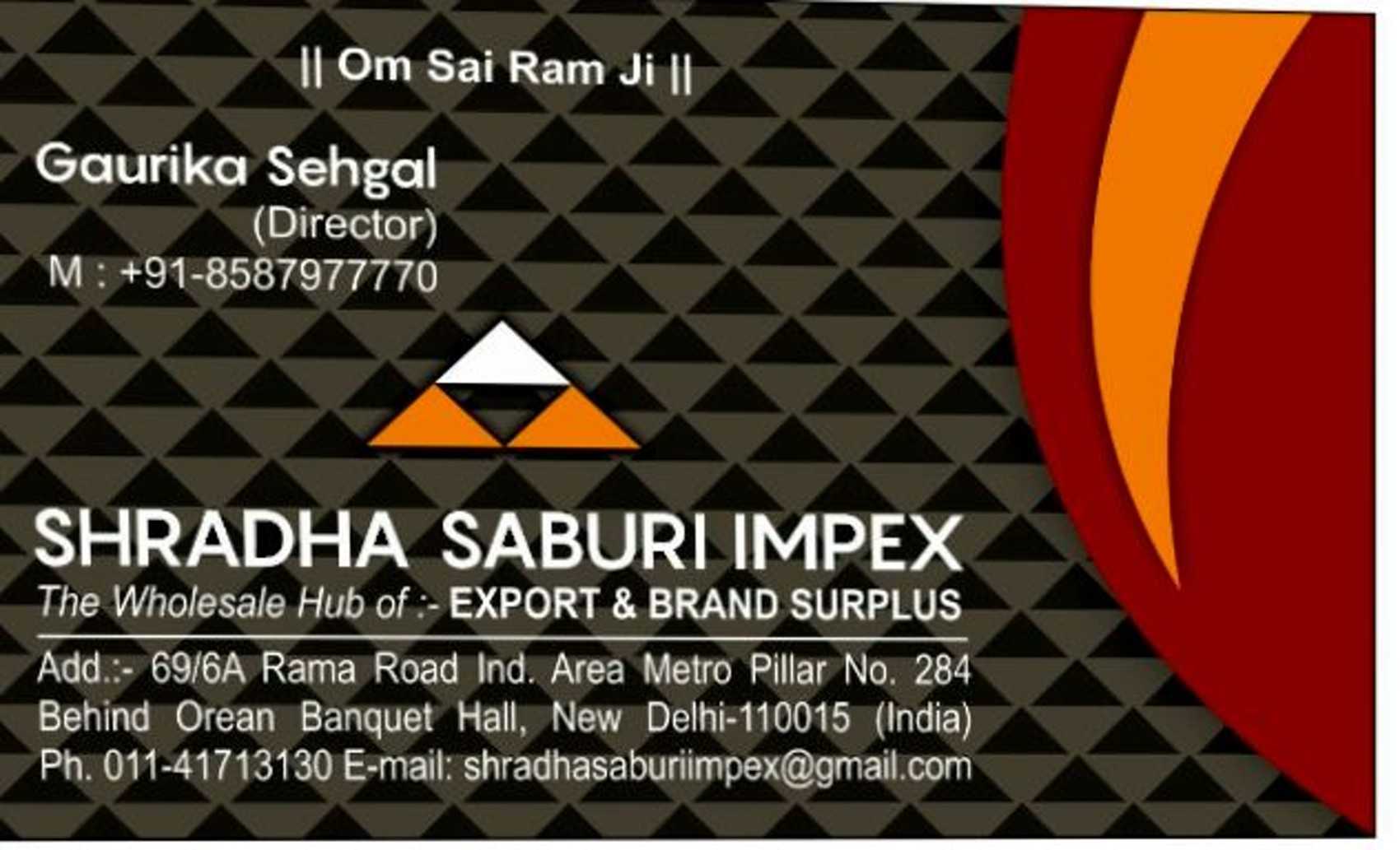 SHRADHA SABURI IMPEX | Wholesale manufacturer in , Delhi