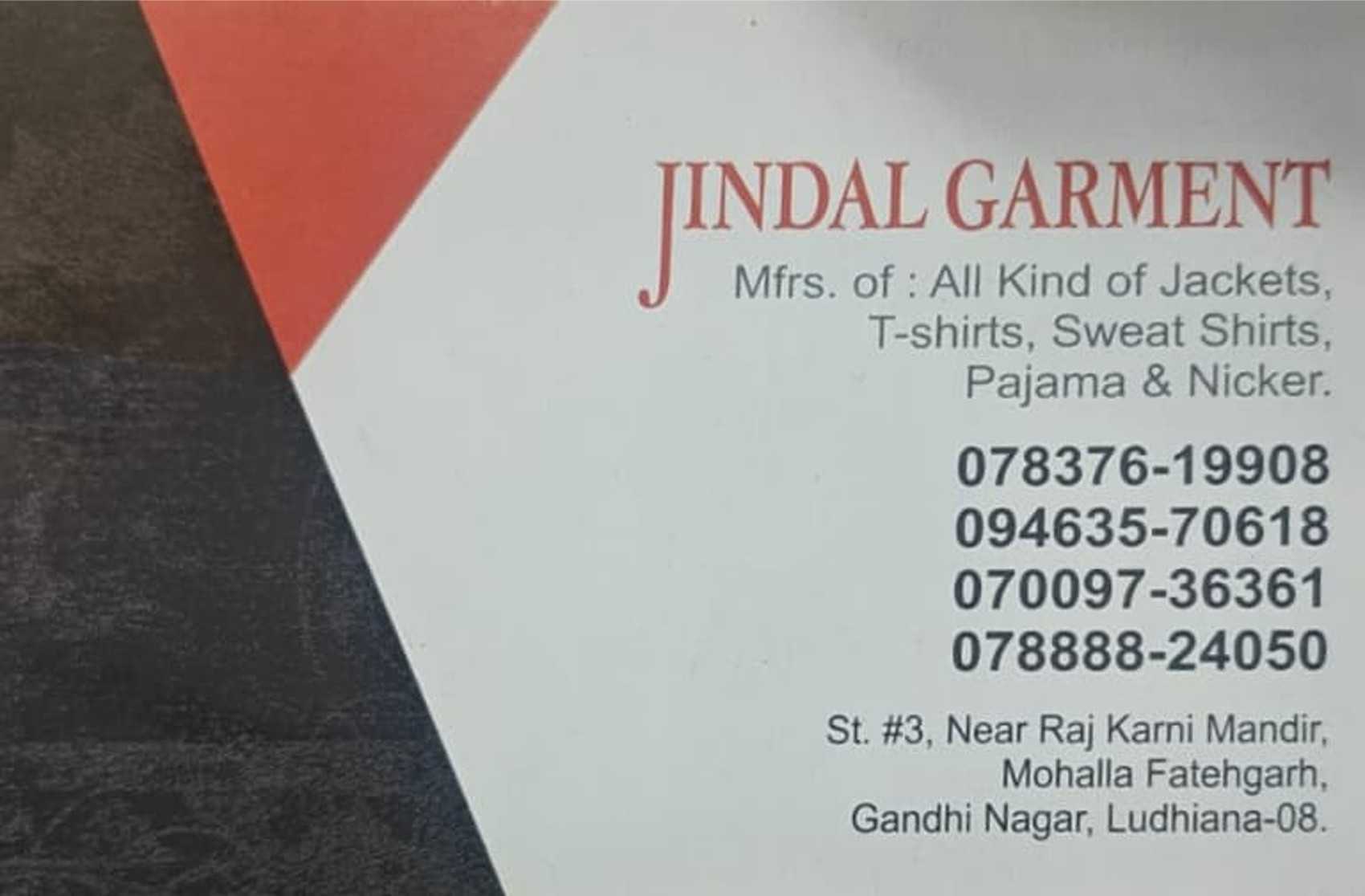 Jindal Garments | Wholesale manufacturer in Gandhinagar, Ludhiana