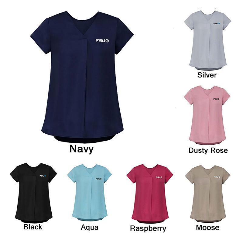 Work RB967LS Kayla V-Neck Pleat Ladies Tops