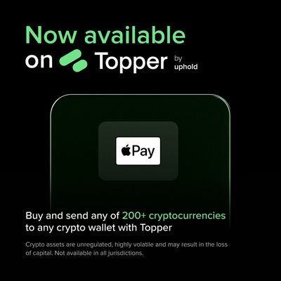 Uphold's Topper Now Supports Apple Pay and Google Pay | Blockster