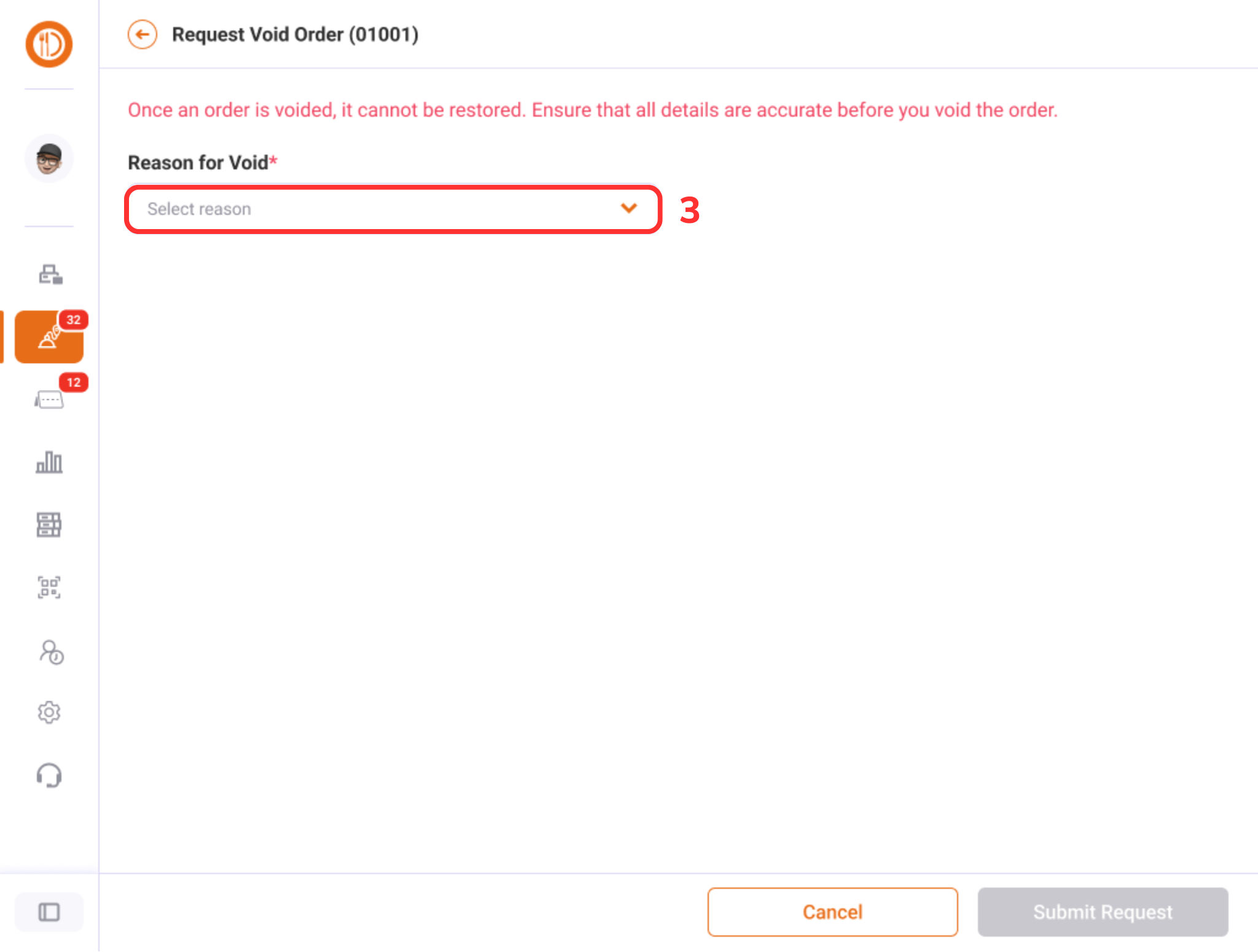 *Pesanan hanya bisa di-void di 24 jam pertama
