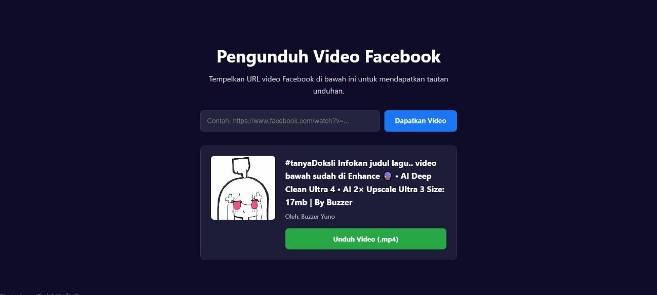GitHub - Adytm404/facebook-download-api