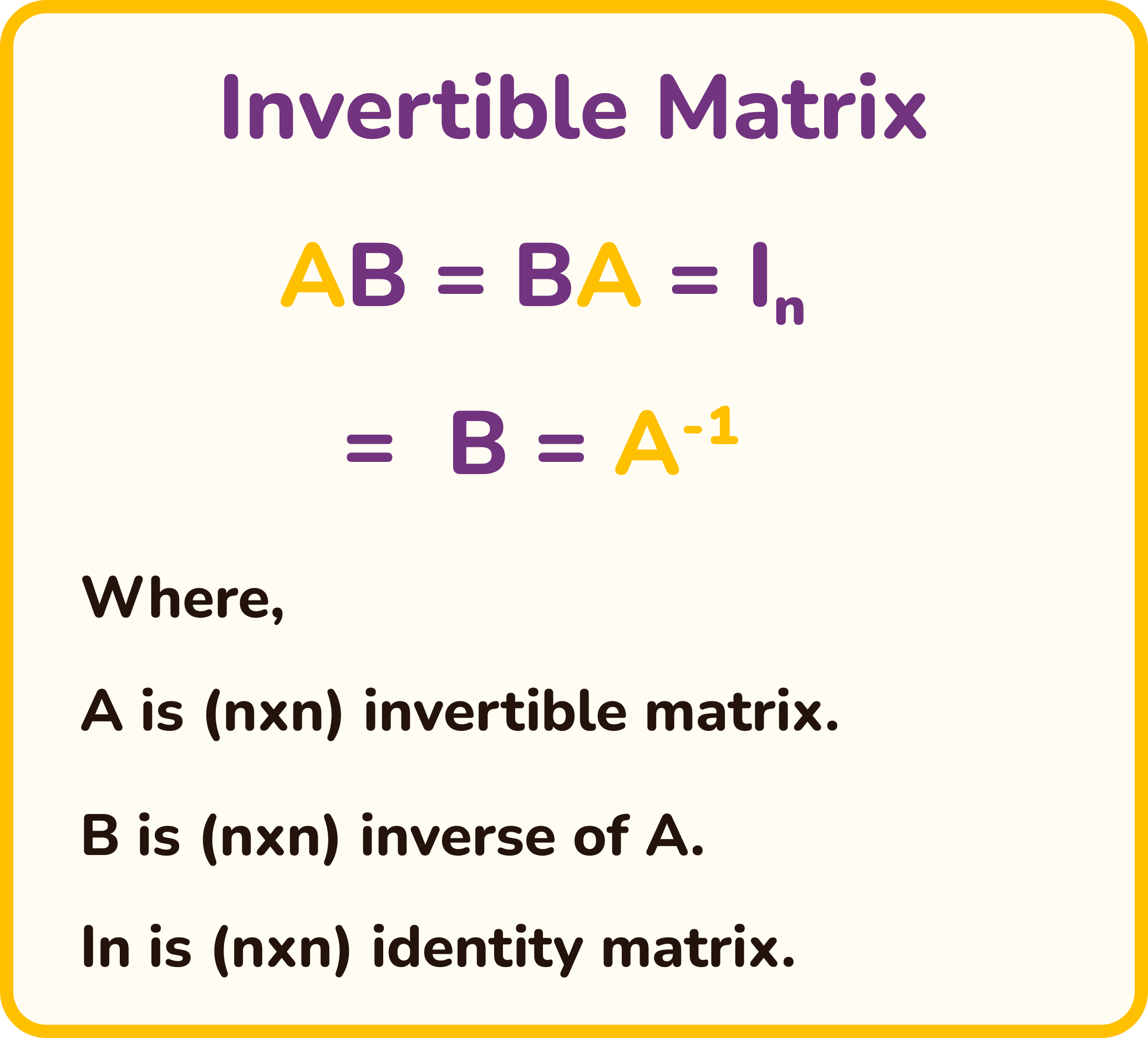 Invertible matrix | Definition, Formula & Examples