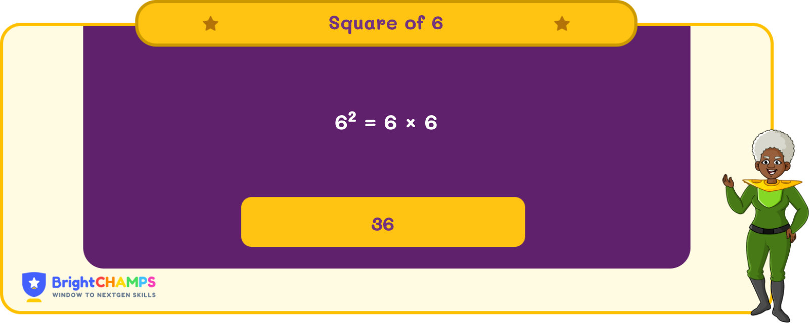 How to Find the Square of 6 | Value of 6² 🧮