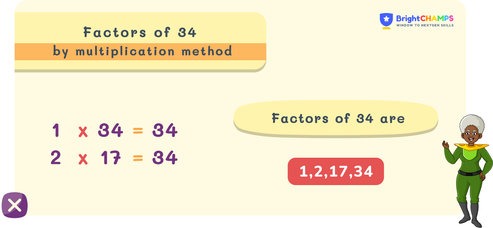 Factors of 34 - Prime Factorization, Factor Pairs & Factor Tree
