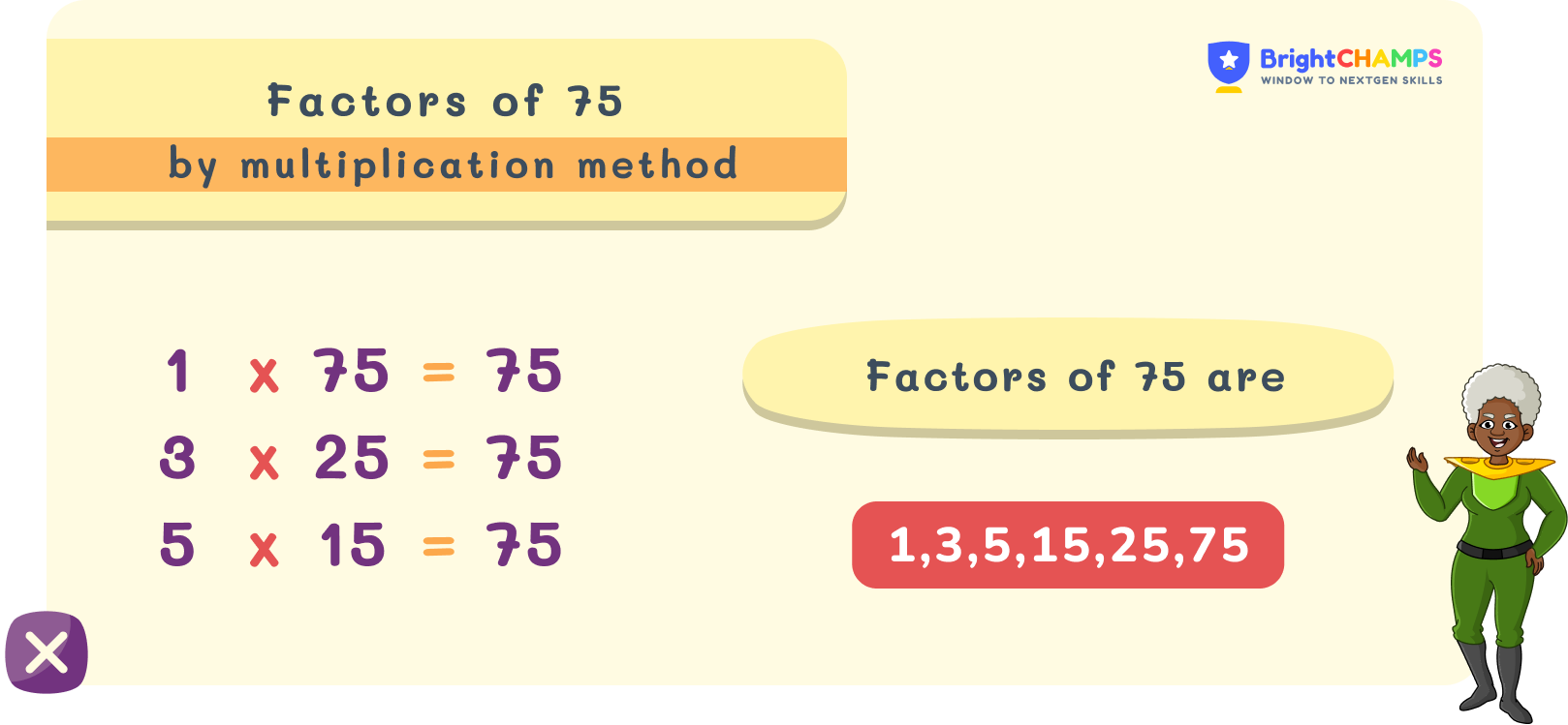 Factors Of 75 How To Find The Factors Of 75 