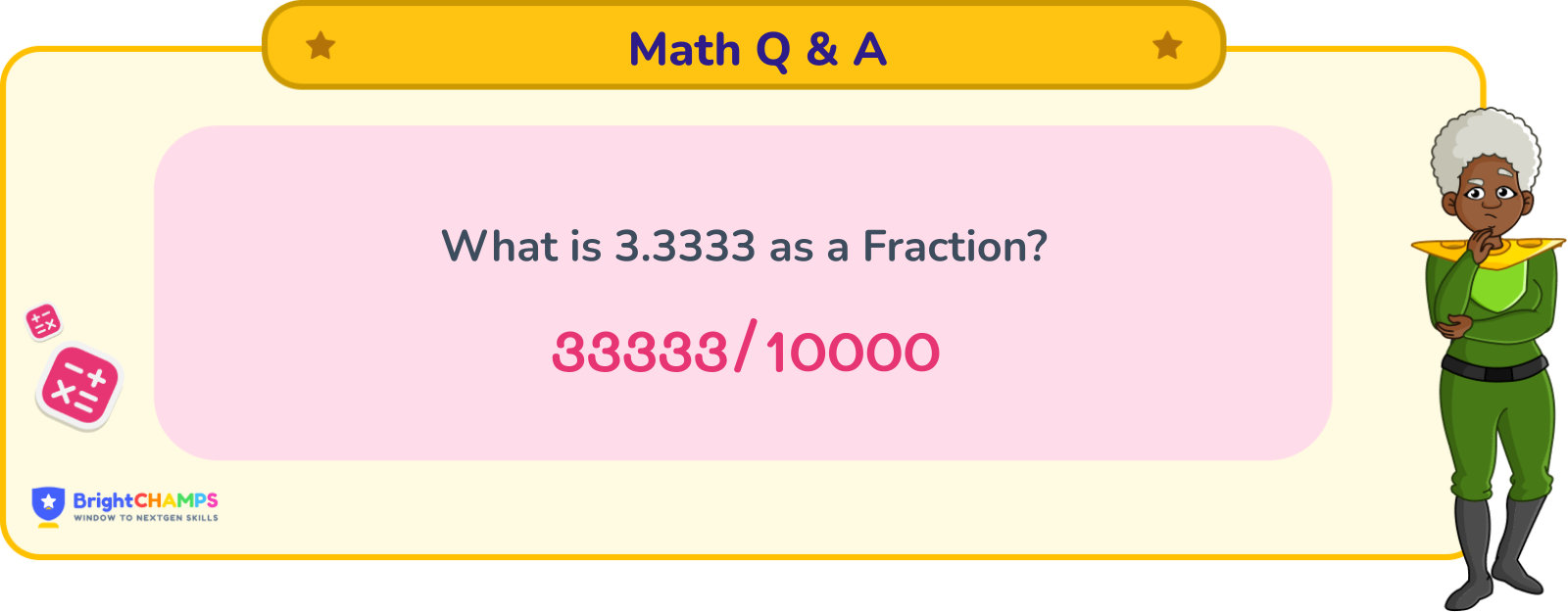 What is 3.3333 as a Fraction [Solved]