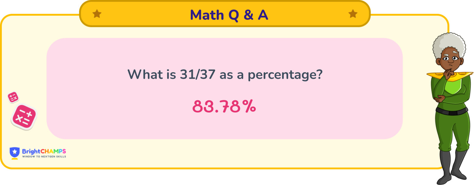 What is 31/37 as a Percentage [Solved]