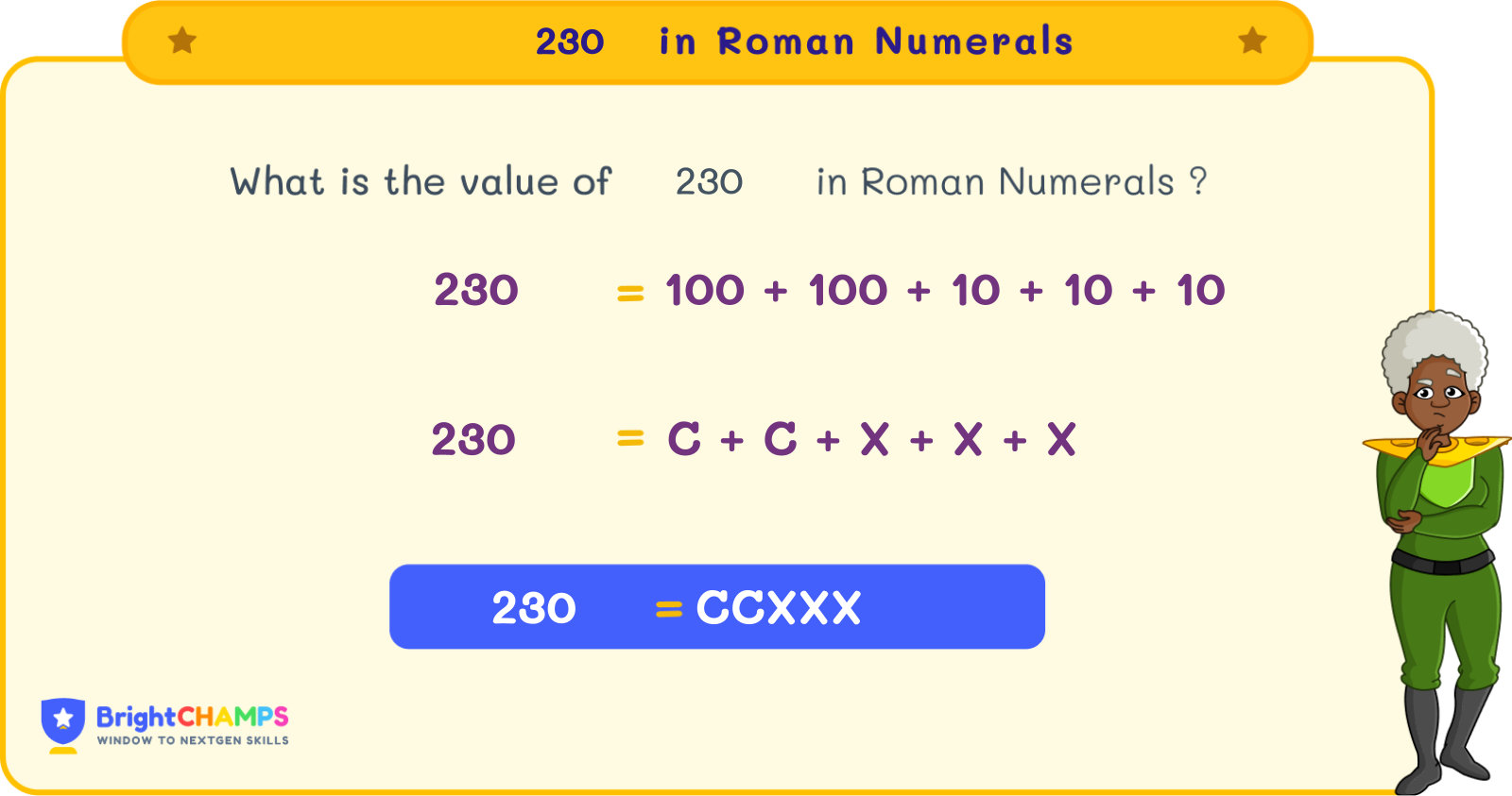 How to Write 230 in Roman Numerals
