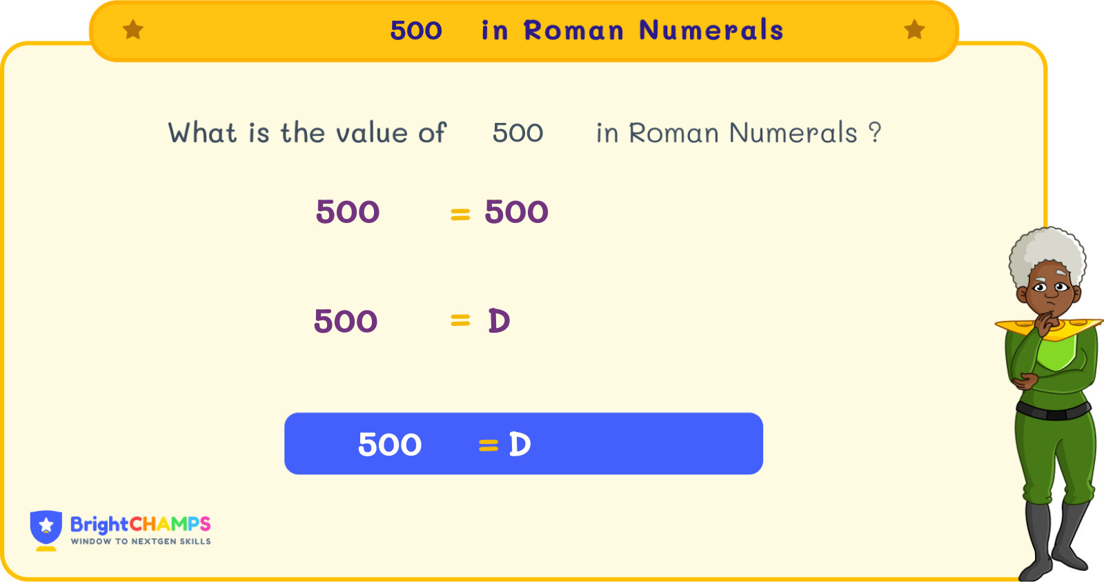 How to Write 500 in Roman Numerals