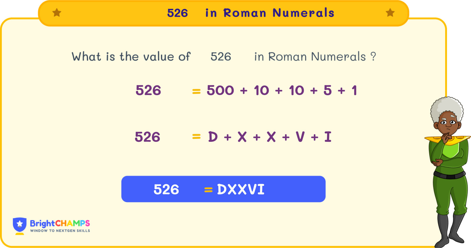 How to Write 526 in Roman Numerals